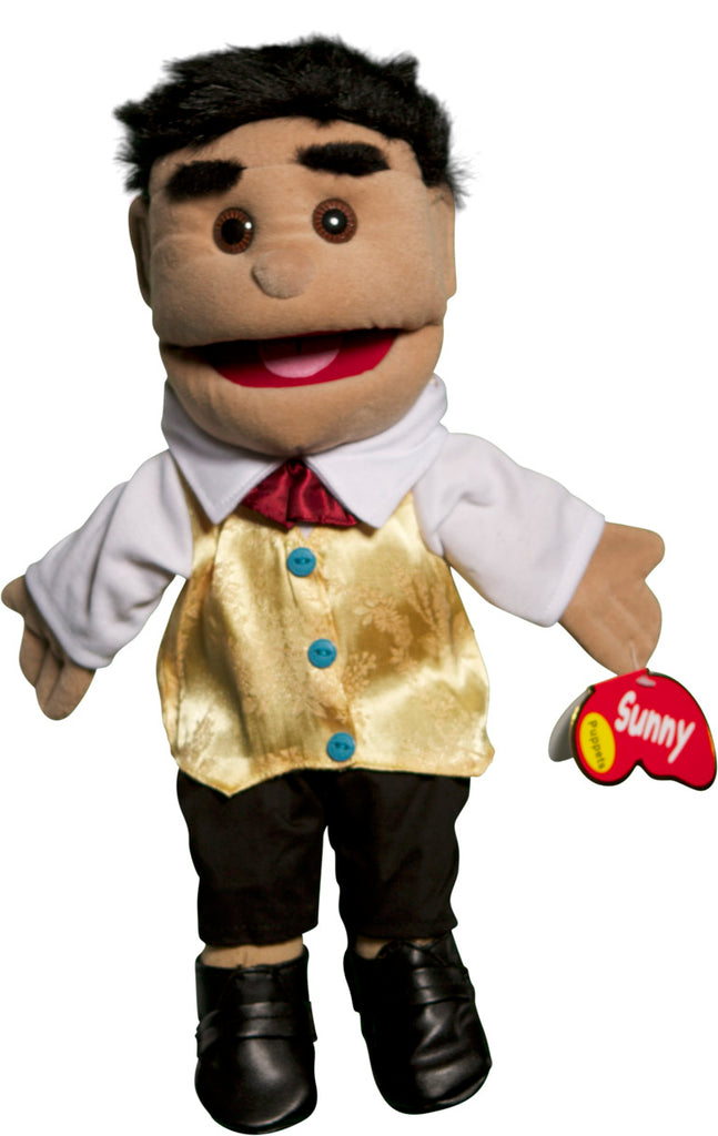 Home › 14" Hispanic Boy Glove Puppet w/ Vest